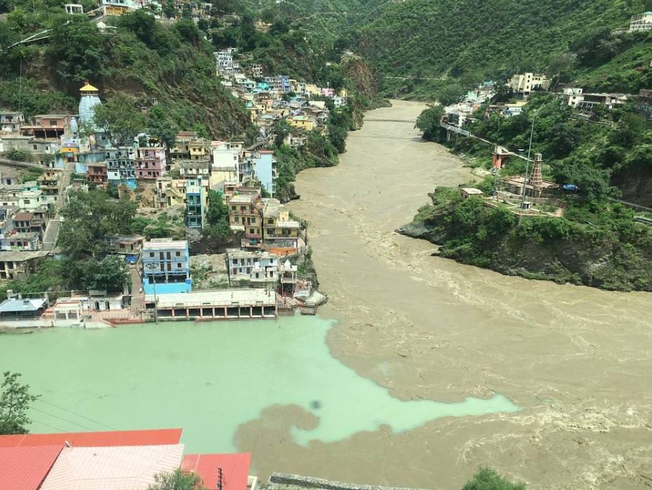 Devprayag Sangam - Confluence of river Alaknanda & Bhagirathi