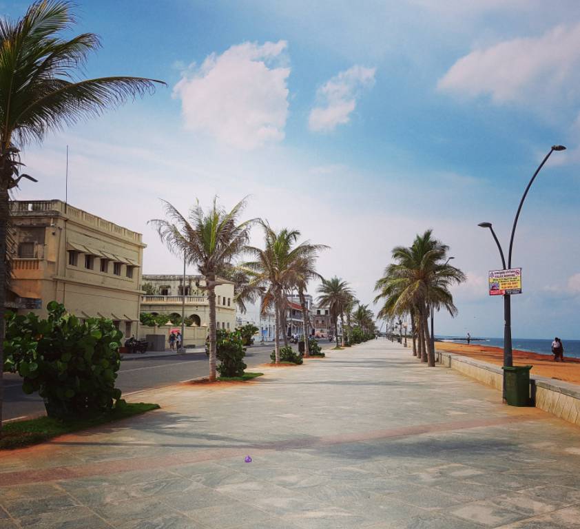 Seaside Promenade Beach Pondicherry, things to do, timings, distance